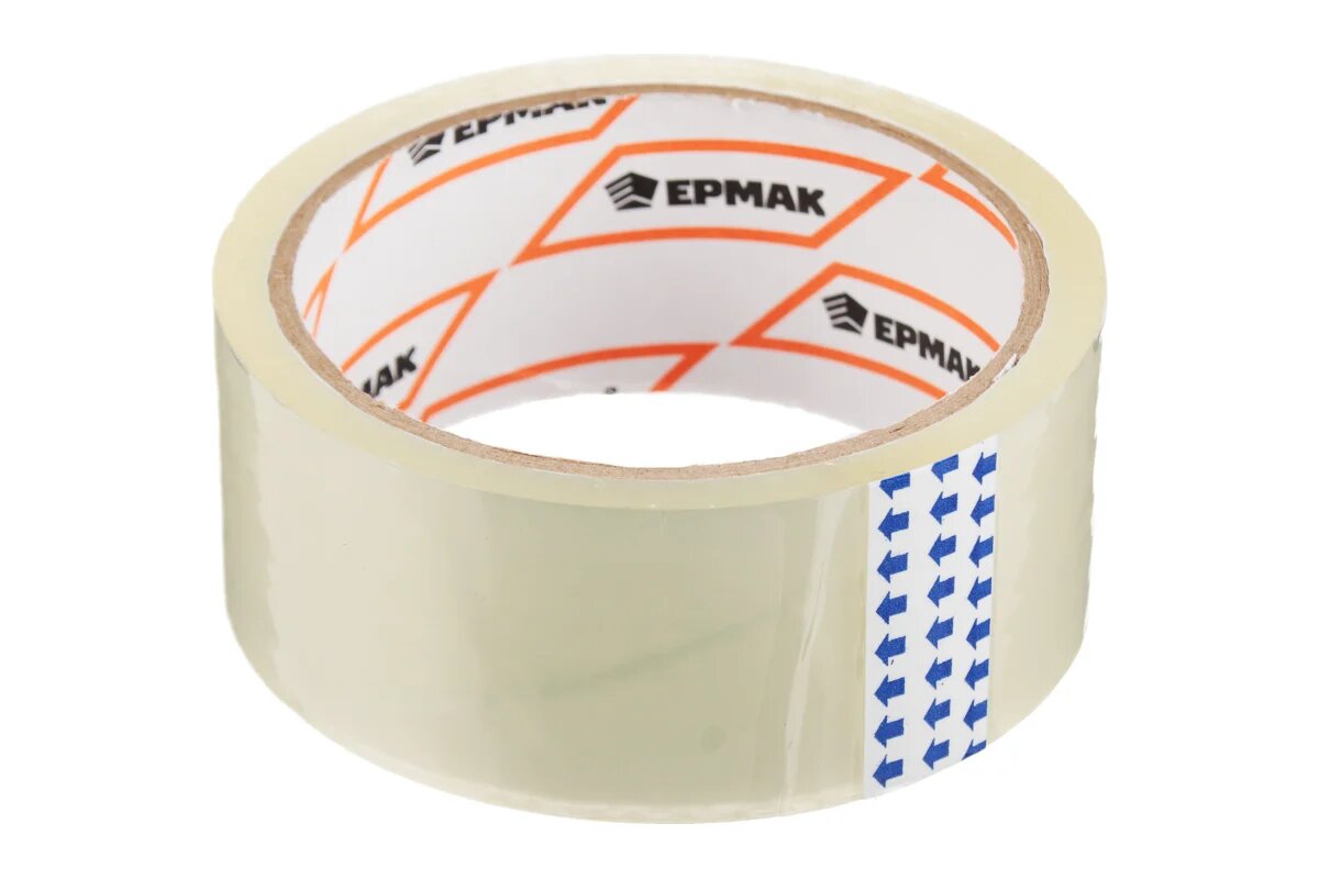 Клейкая лента ермак прозрачная 38 мм x 40 м 687-020 для упаковки и склейки материалов