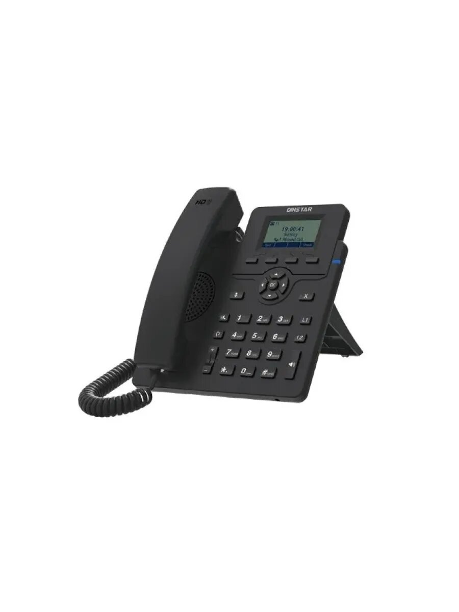 Телефон VoiceIP Dinstar C60SP 2xEthernet 10/100, LCD 132x64, 2 аккаунта SIP, G722, Opus, порт для гарнитуры, POE