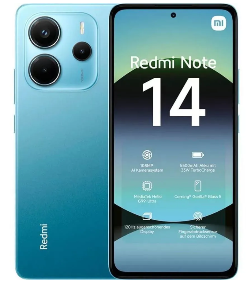 Смартфон Xiaomi Redmi Note 14 8/256Gb синий