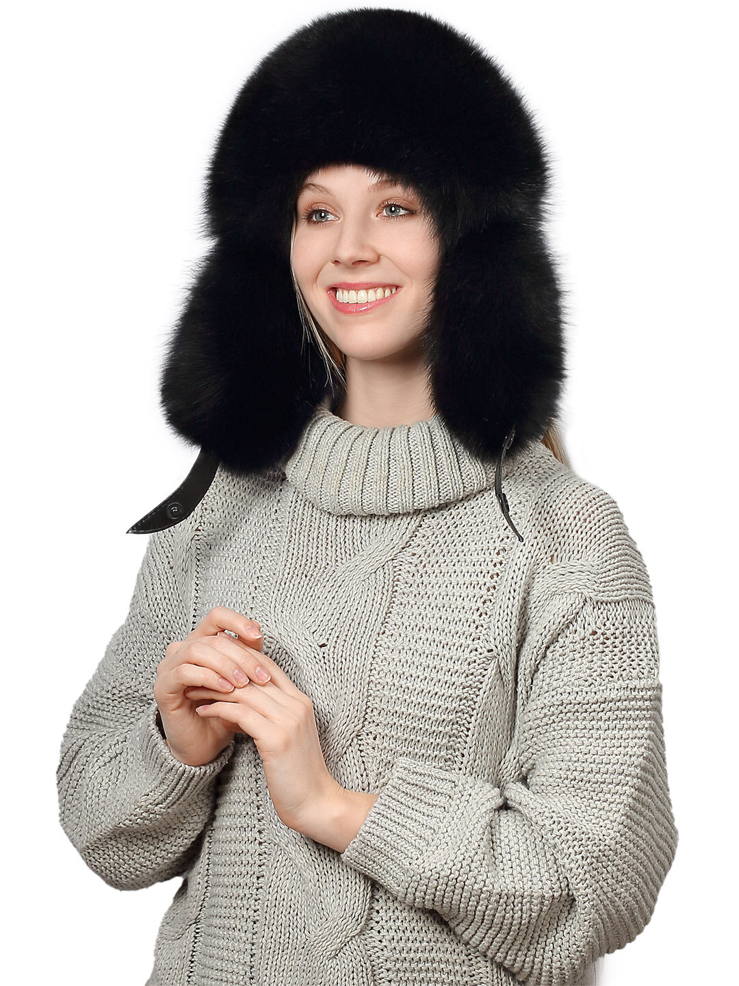 Шапка-ушанка для женщин