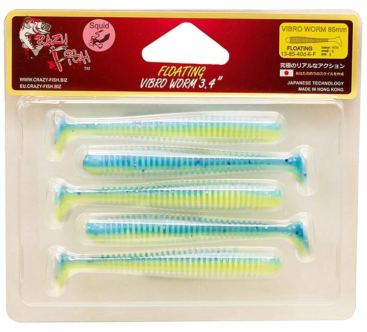 Crazy Fish Vibro Worm 3,4 13-85-40d-6-F-BD92 Приманка для хищников с виброэффектом