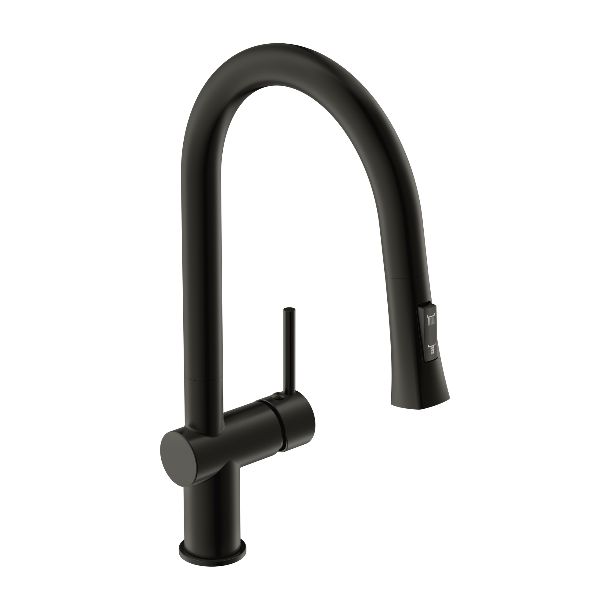 Смеситель для кухни MELAR с выдвижным изливом черный 68228