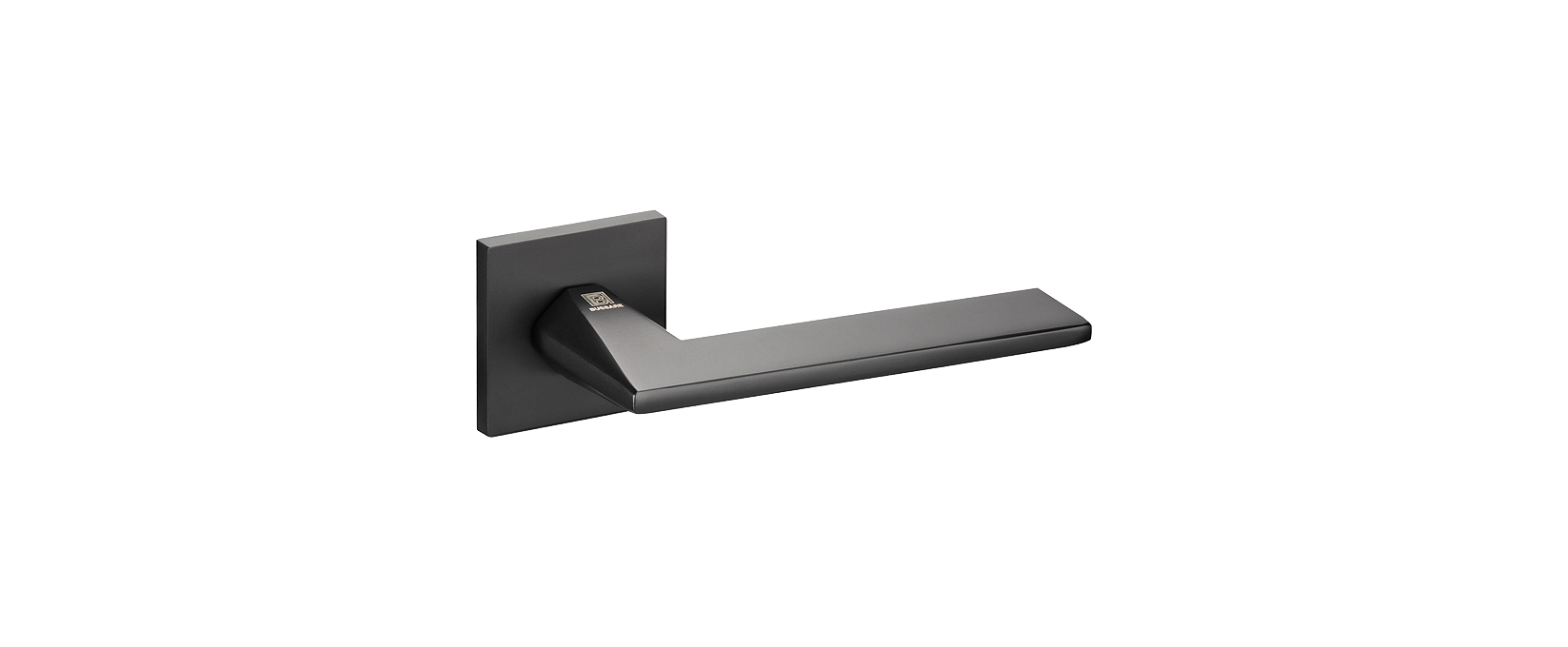 Ручка дверная на тонкой розетке BUSSARE Canto PRETO A-42-40 BLACK | черная