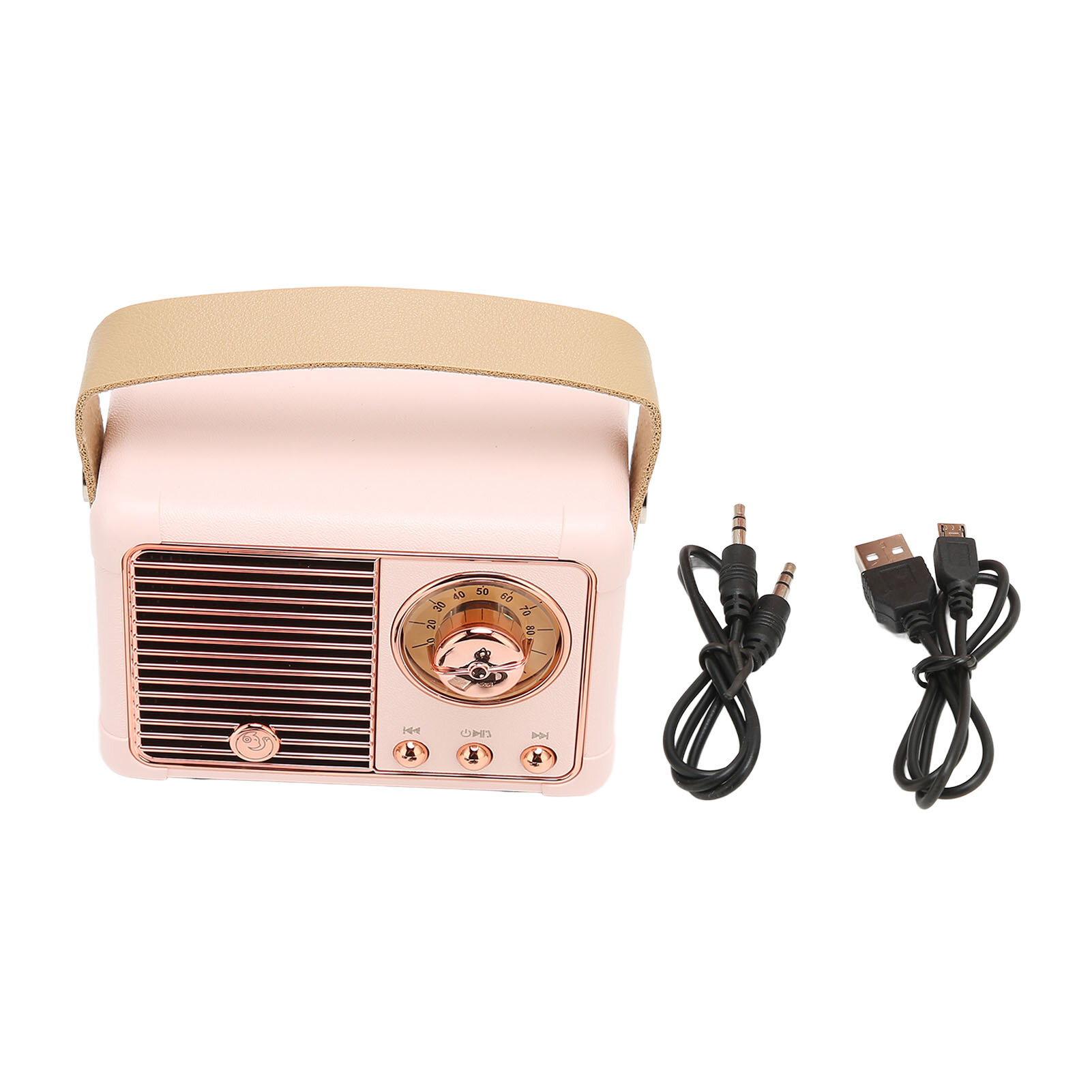 Retro Bluetooth -динамик hifi стерео быстрая трансмиссия с низким энергопотреблением портативный винтаж для дома на открытом воздухе розовый