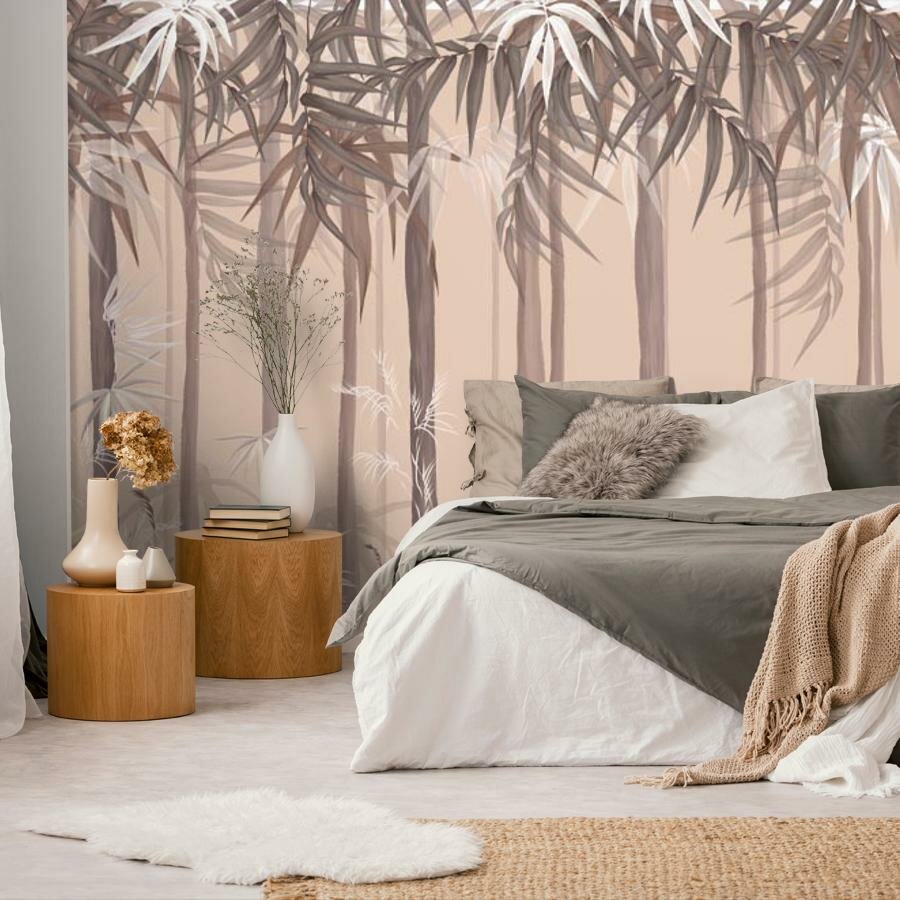 Фотообои Бамбуковый лес 9-1694-S-Флок 270 x 200 см (ВхШ) Бесшовные, флизелиновые, влагостойкие обои MasterFresok