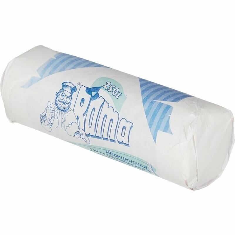 Вата хирургическая ЕмельянЪ СавостинЪ нестерильная, гигроскопическая, Глазная, 250 г, 60 шт