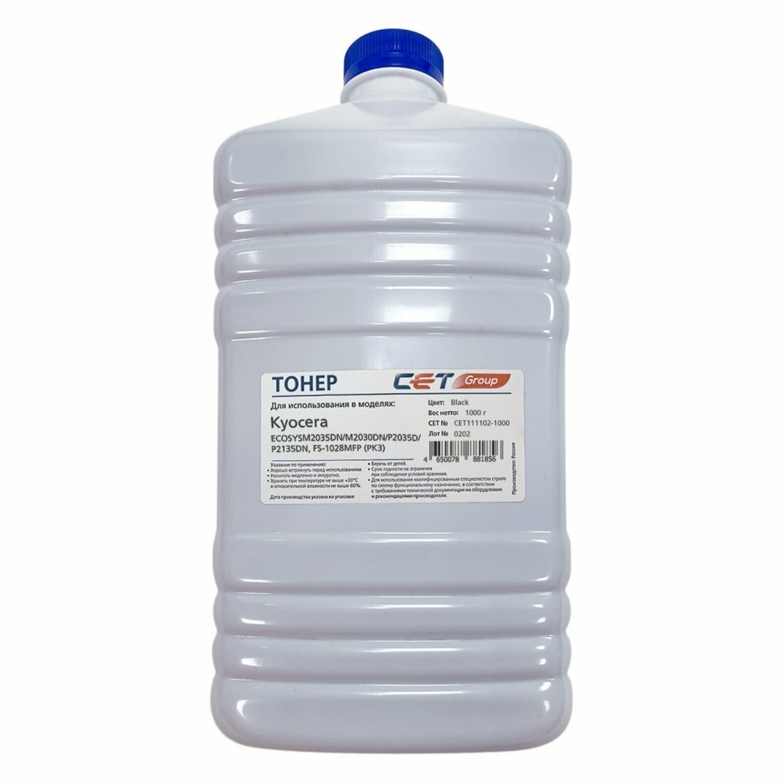 Тонер Kyocera Cet PK3 CET111102-1000 черный бутылка 1000гр. для принтера Ecosys M2035DN/M2030DN/P2035D/P2135DN