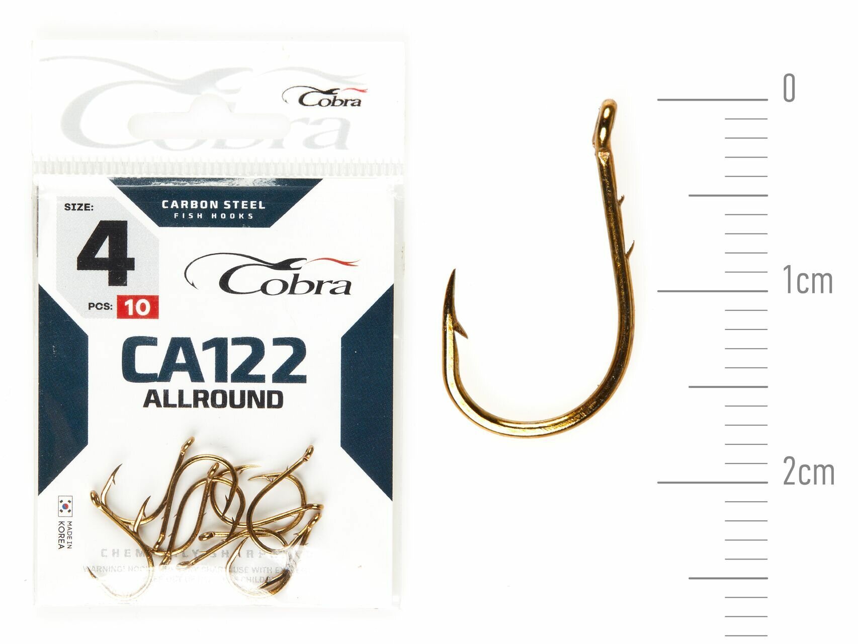 Крючки Cobra Allround OKIAMI CA122, размер №4, одинарные, 10шт.