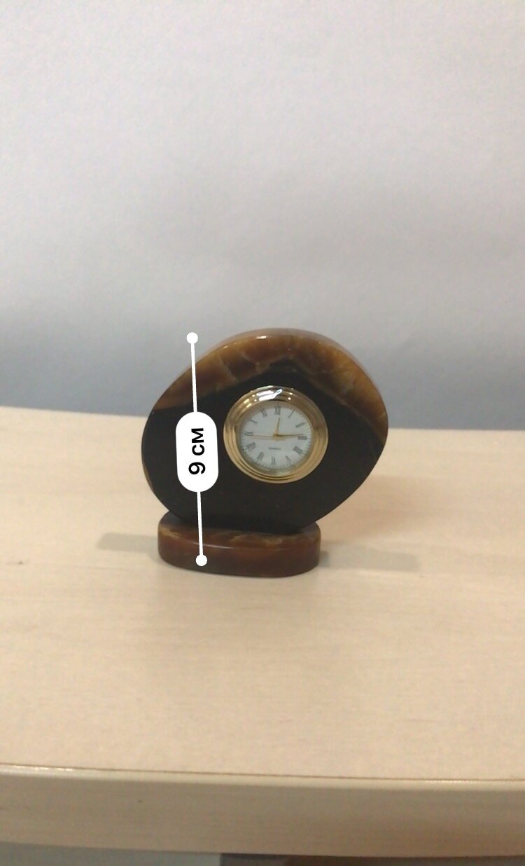 Часы настольные "Симбирцит", кварцевый механизм, натуральный камень