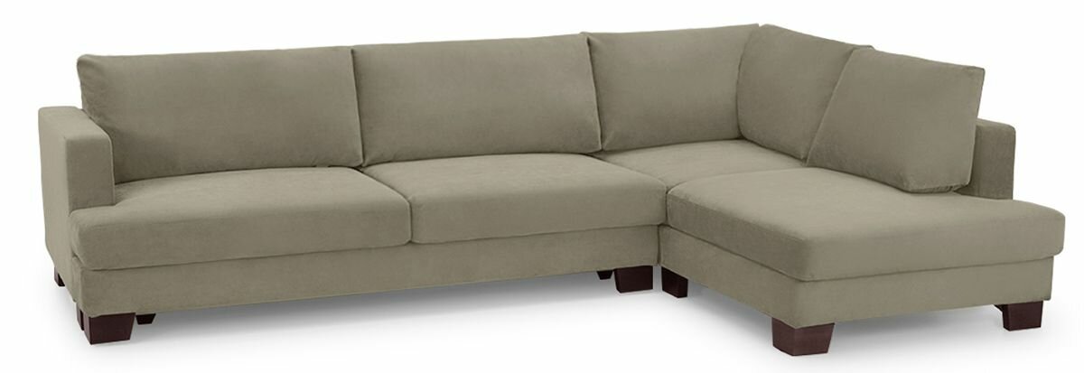 Угловой диван Марсель большой, обивка велюр Melissa 07, угол правый