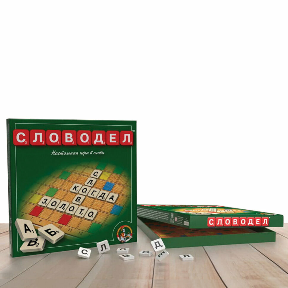 Игра настольная "Словодел" (зеленый), 0309, 665009