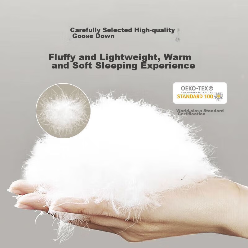 Atour Planet Hotel Goose Down Pillow, Composite White Goose Down Pillow Core, Down Pillow, Lying on Side, Home Use, Cervical Pillow, Sleeping Medium Pillow