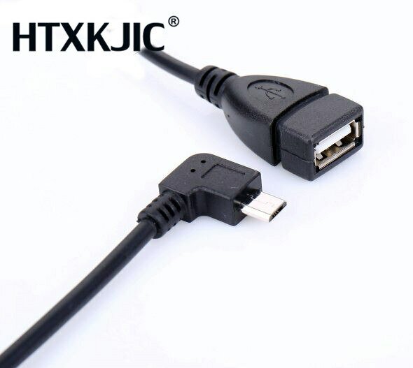 Новейший OTG-кабель-адаптер Micro USB 2.0 Male to USB 2.0 Female 90-градусный прямоугольный разъем для USB-флеш-накопите