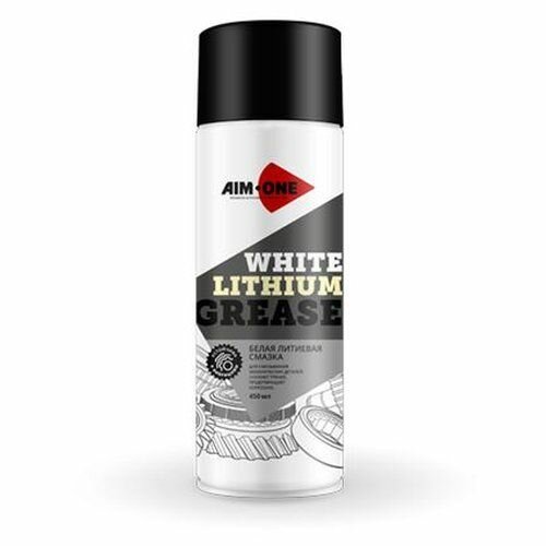 Смазка белая литиевая AIM-ONE 450мл (аэрозоль). White lithium grease 450ml WG-45 AIM-One WG450