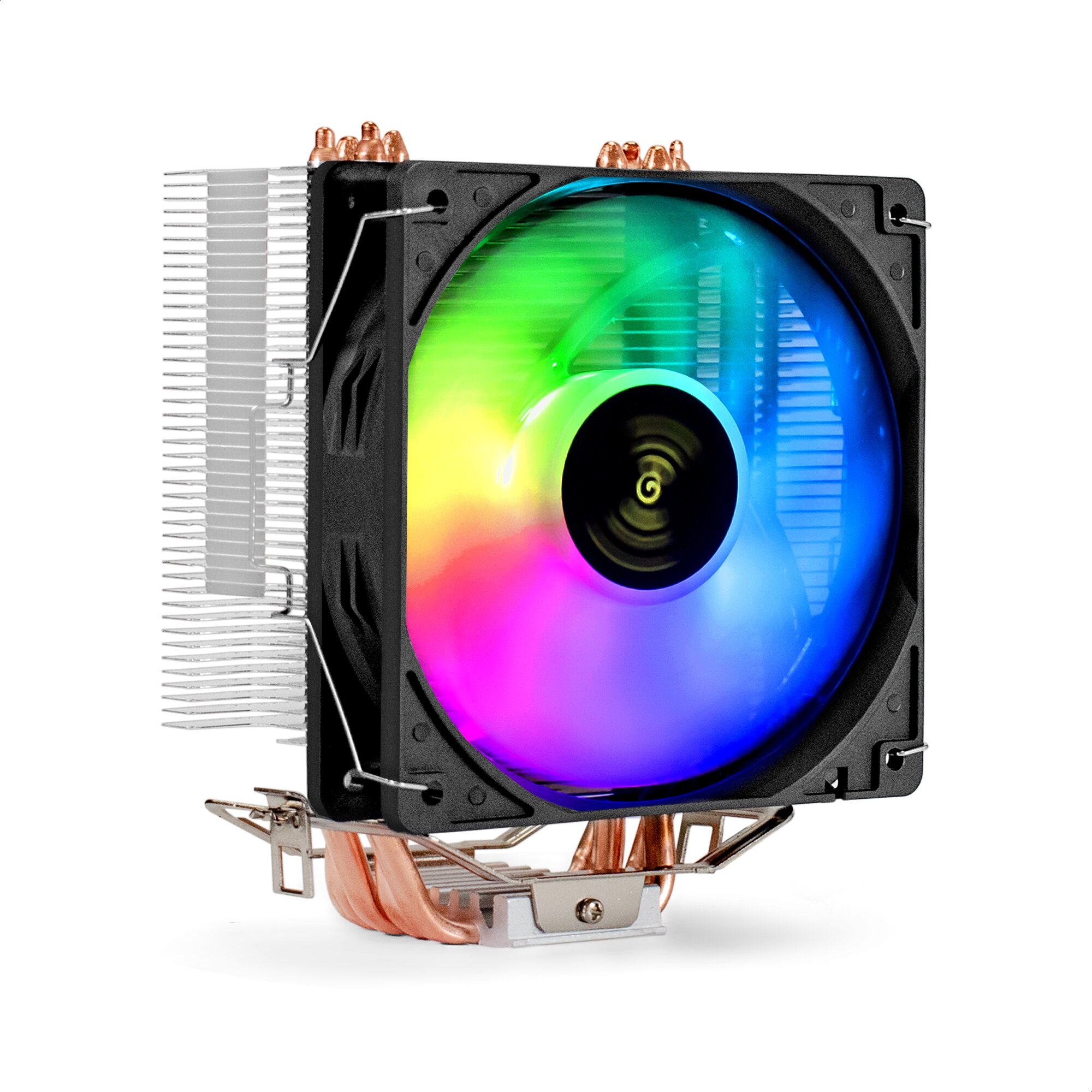 Кулер ExeGate Wizard EXX400V2-PWM. FRGB (Al+Cu, LGA775/1150/1151/1155/1156/1200/1700/1851/AM2/AM2+/AM3/AM3+/AM4/AM5/FM1/FM2/754/939/940, TDP 140W, Fan 120mm, Hydro bearing, 4pin, 585г, FRGB подсветка, с термопастой, на защелках, Color Box) EX293655RUS