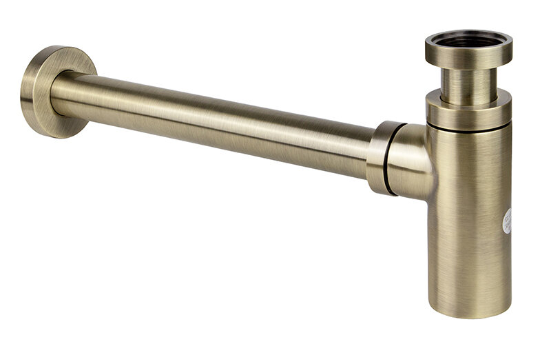 Сифон KAISER 9582 (958L-An) для раковины без выпуска античная бронза