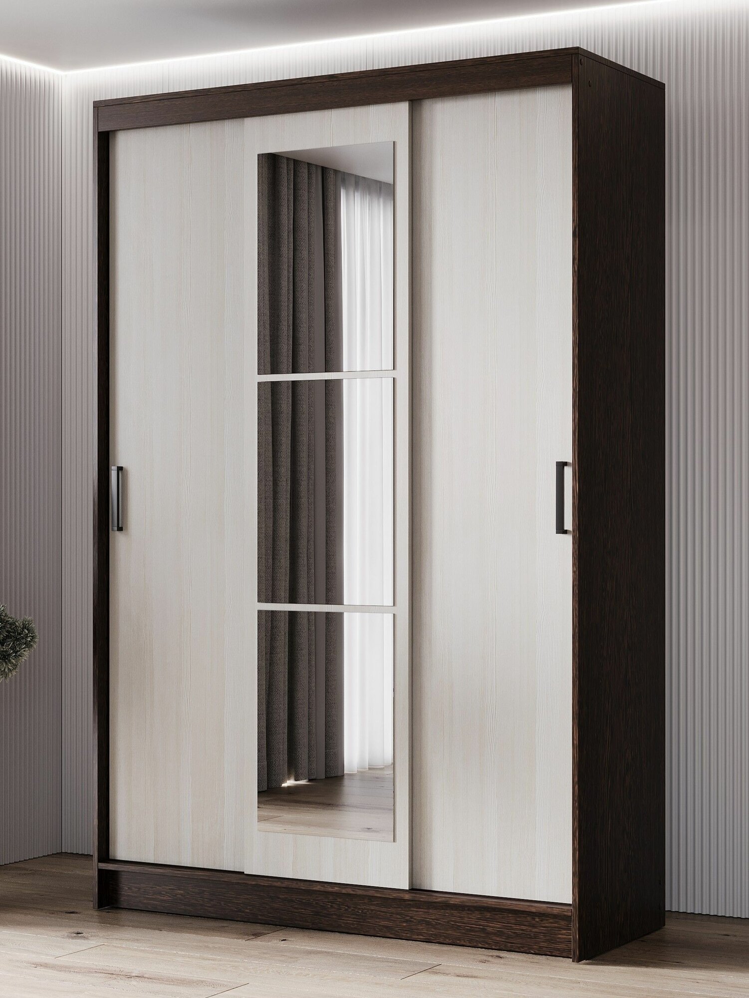 Шкаф-купе ТАЙМ-6 (Томас) венге/сосна лоредо ЛДСП 1300х2000х502 мм для дома и дачи