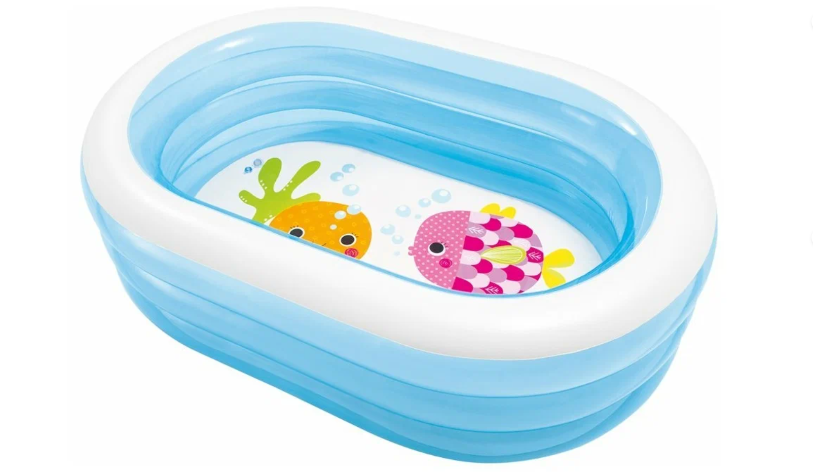 Надувной бассейн для детей Intex 163х107х46 см, овальный, разноцветный