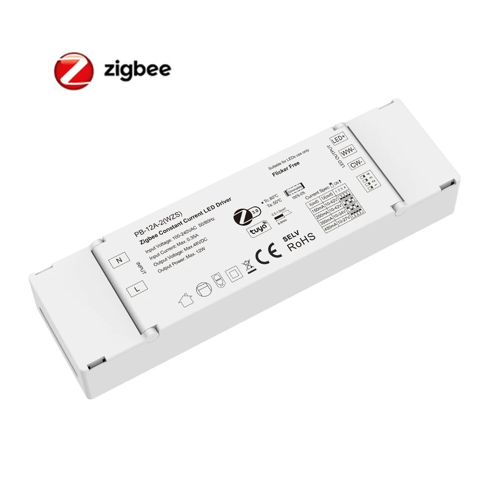 Zigbee двухцветный диммер 12-48В Tuya