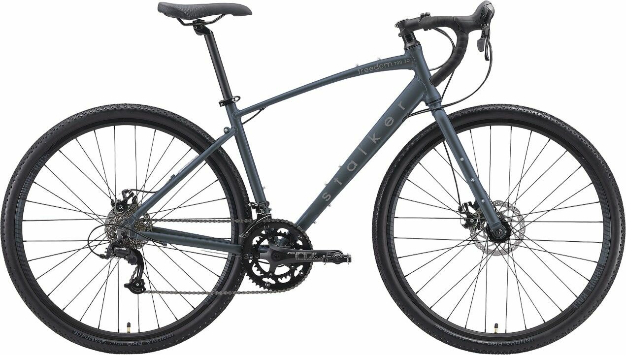 Велосипед гравийный Stalker Freedom 700.2 D (2025), рама M/L, Темно-серый
