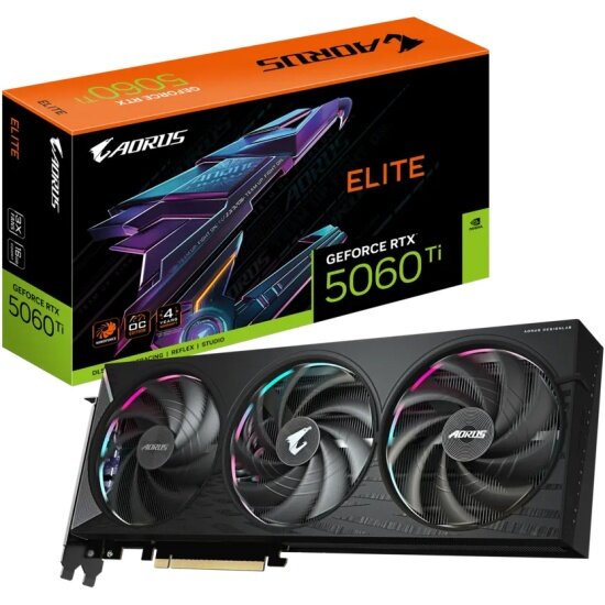 Видеокарта Gigabyte GeForce RTX 5060 Ti AORUS ELITE 16G