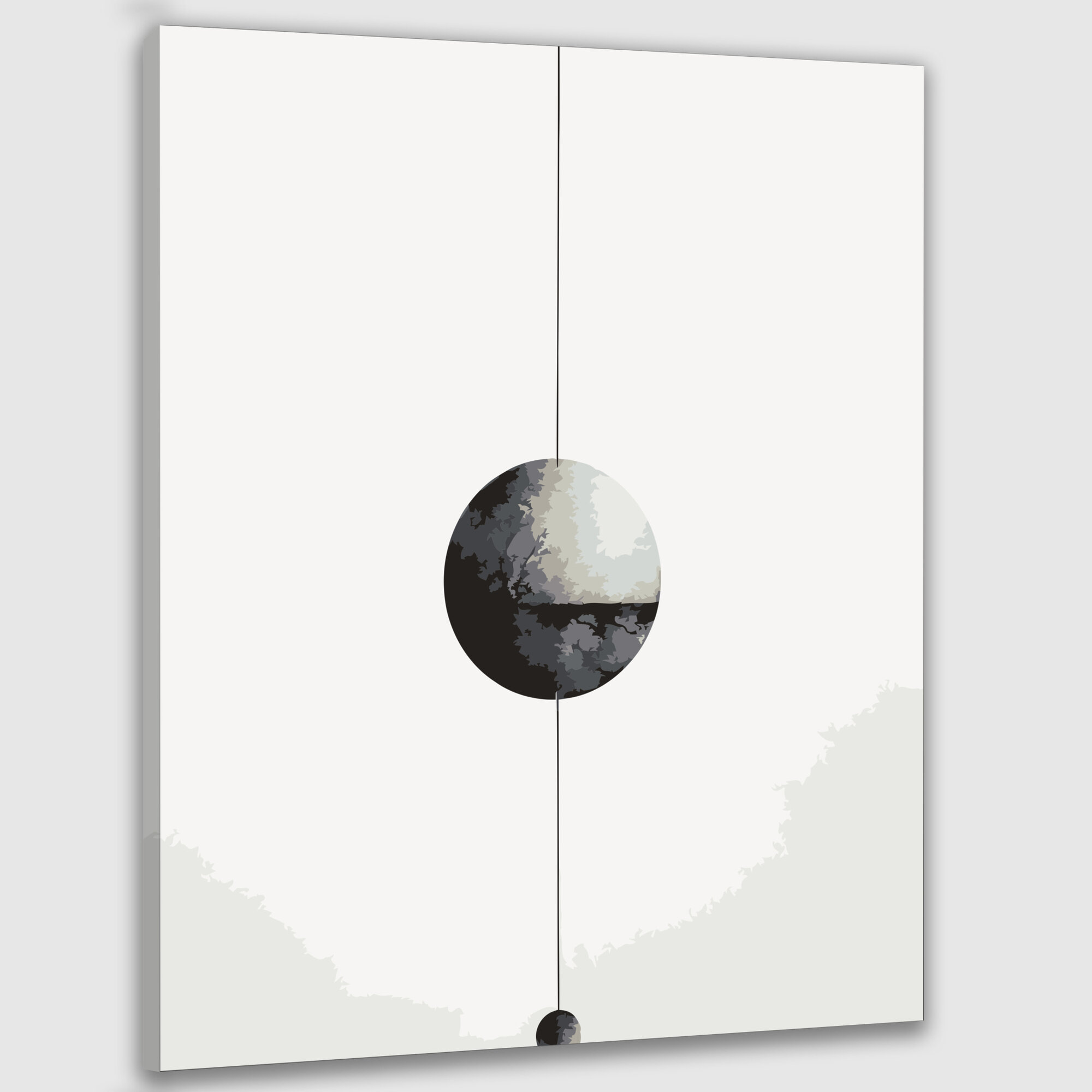 Картина по номерам 40x50 см, уголь, минимализм, негативное пространство, тонкие линии, точность, спокойствие