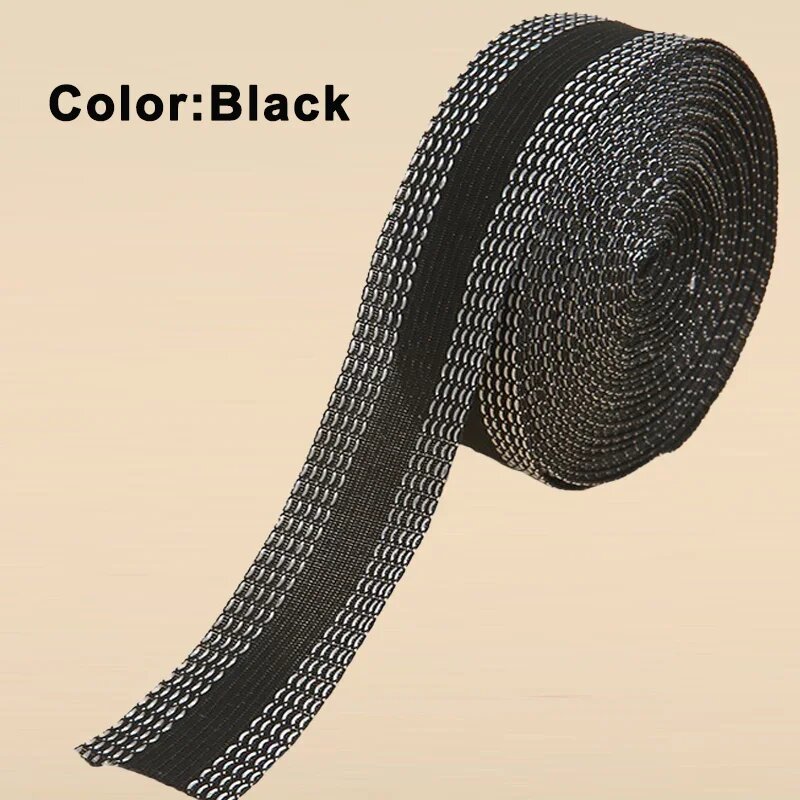 MOONBIFFY Самоклеящаяся лента для подшивки брюк 1 м Черный, Black