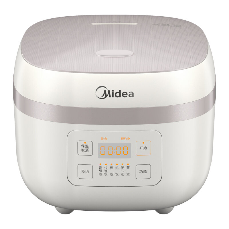 Рисоварка Midea белая, 1.2 л, с функцией автоматического отключения, для приготовления риса и каши