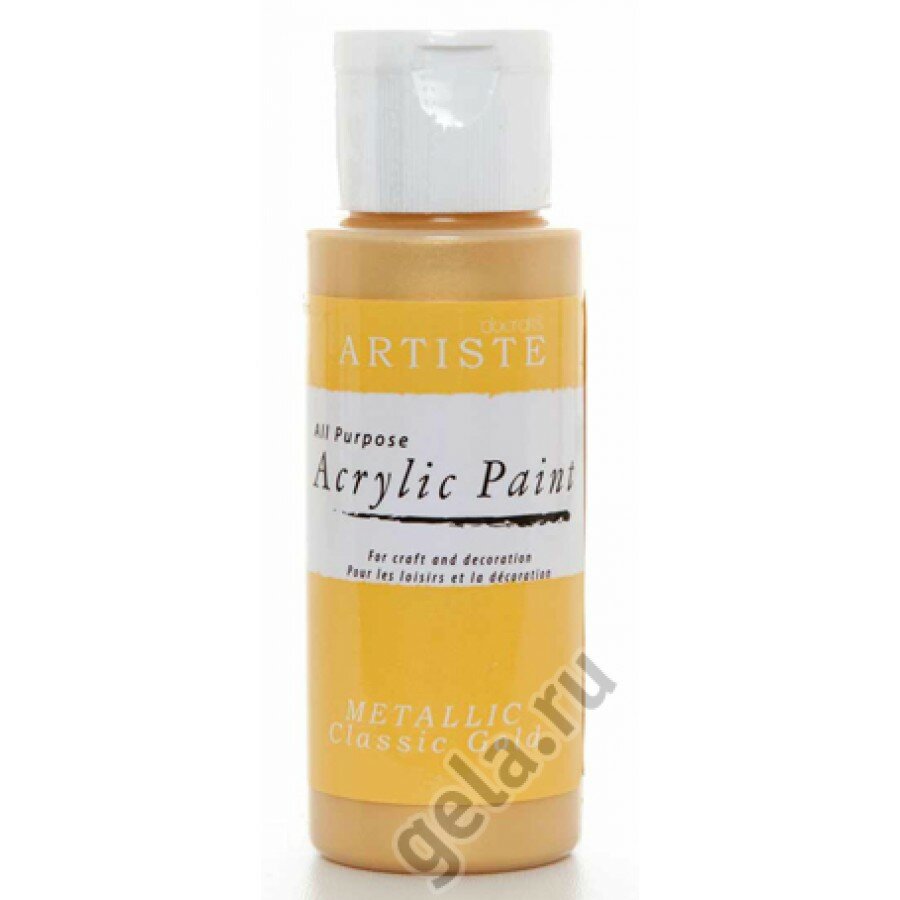 Краска акриловая металлик золотой 59 мл DOCRAFTS DOA763103