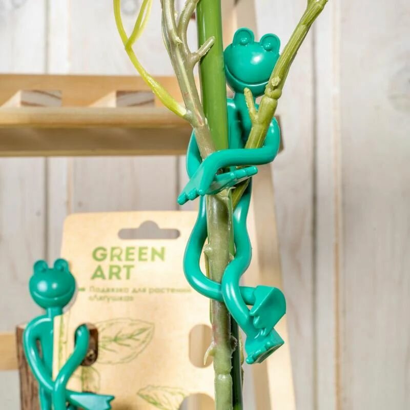 Подвязка для растений "Лягушка" 2 шт. 14х6 см. для фиксации