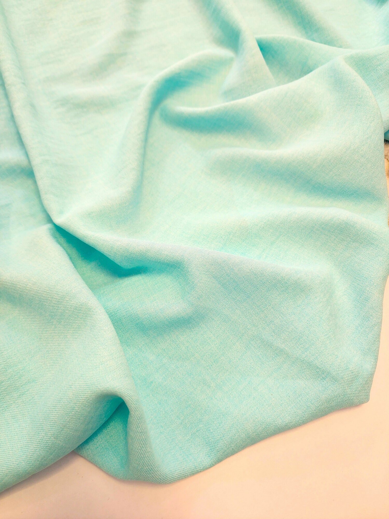 Ткань лен, 100*150см, цвет мятный