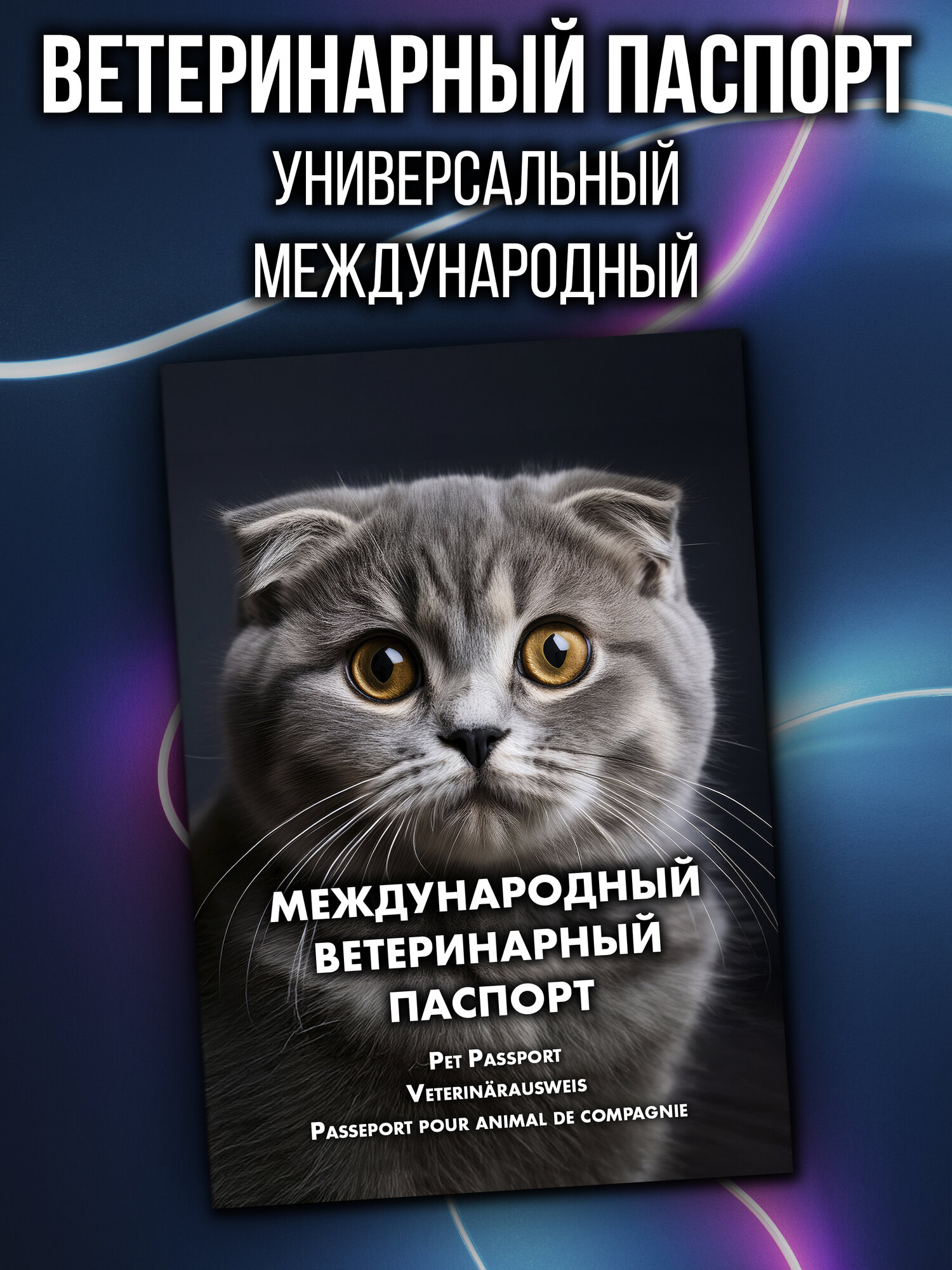 Ветеринарный паспорт для кошек, собак и любых других домашних животных, международный