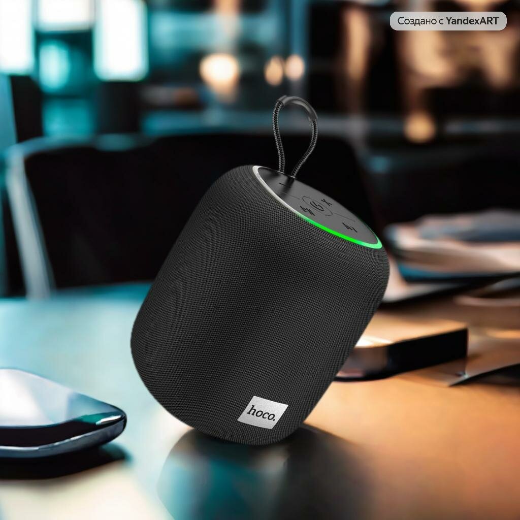 Колонка портативная Hoco HC14 Link, 5Вт, BT 5.2, FM/AUX/USB/TF, аккумулятор 1200мАч, черная