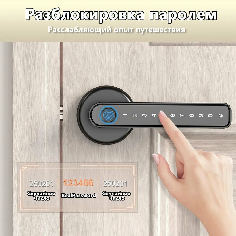Биометрический дверной замок TTlock, интеллектуальный замок по отпечаткам пальцев