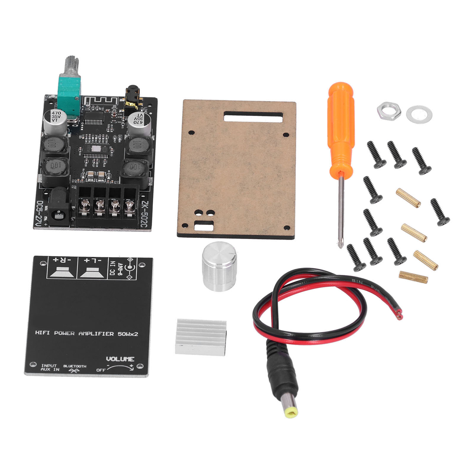 ZK 502C HIFI Power Amplifier Board 50W Convenient DIY Clear Sound Filter Inductance TPA3116 Audio