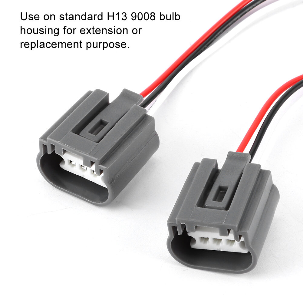 Адаптер соединительный проводной разъем женский H13 9008, керамический для светодиодного разъема, 2 шт