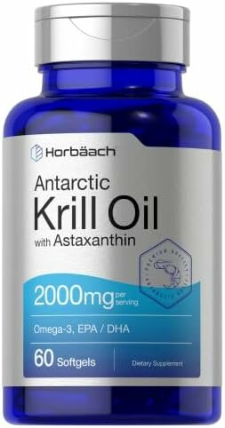 Масло антарктического криля Horbäach Omega-3 Antarctic Krill, 2000 мг, 60 капсул