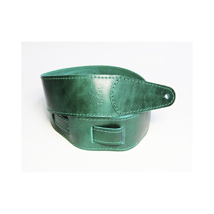 FL770001P11 Power 11 Ремень для гитары, кожаный, изумруд, Fidel