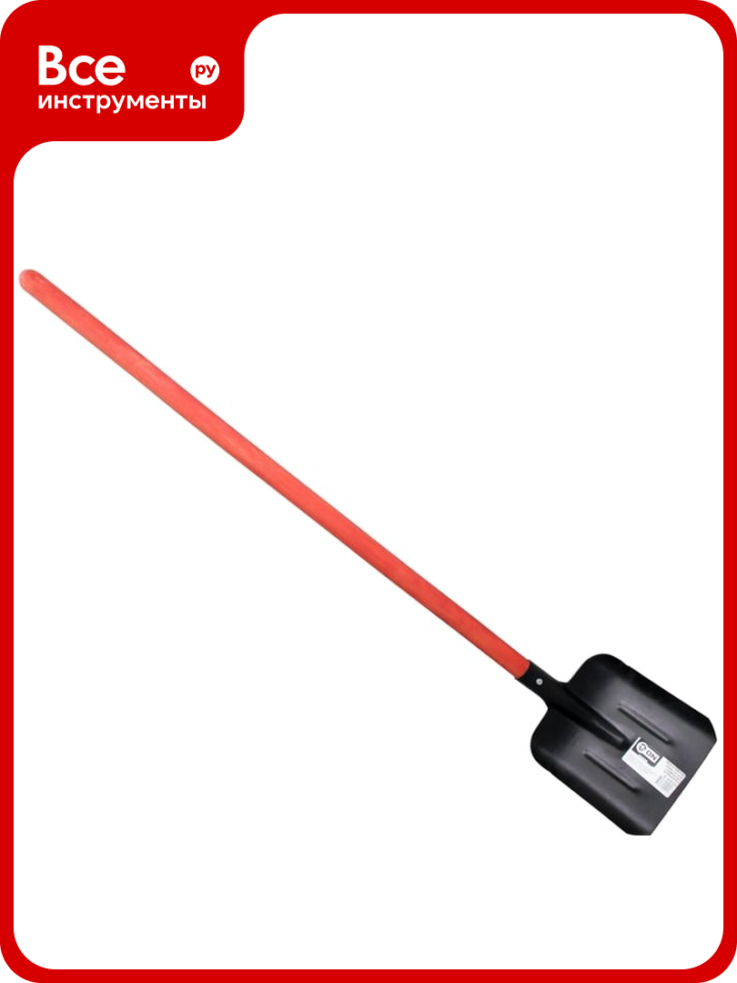 Лопата пожарная совковая On 235x345хмм, с ребрами жесткости, деревянный черенок 24-02-032, ребрами жесткости