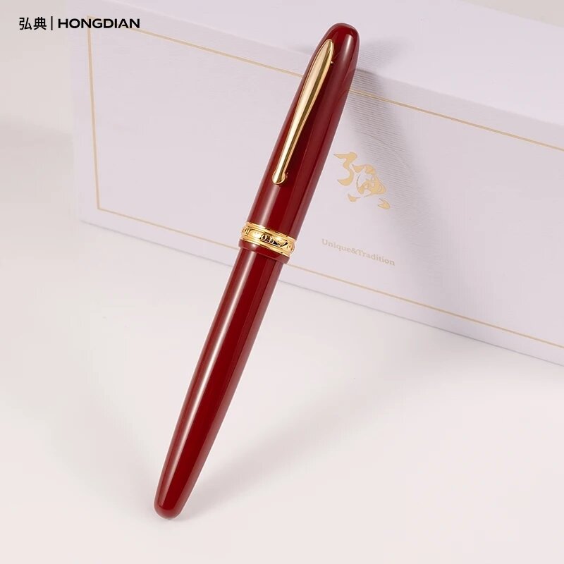 Перьевая ручка Hongdian Saturn red EF