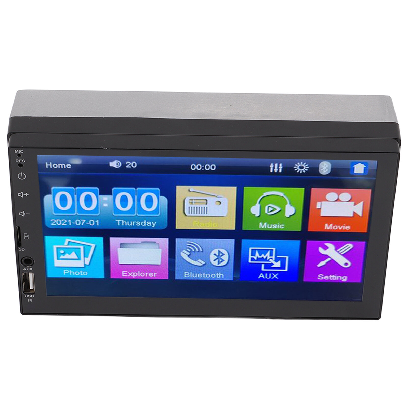 7-дюймовый универсальный автомобильный стерео аудиоприемник с сенсорным экраном MP5-плеер GPS-навигация с резервной камерой Hands Free Calling