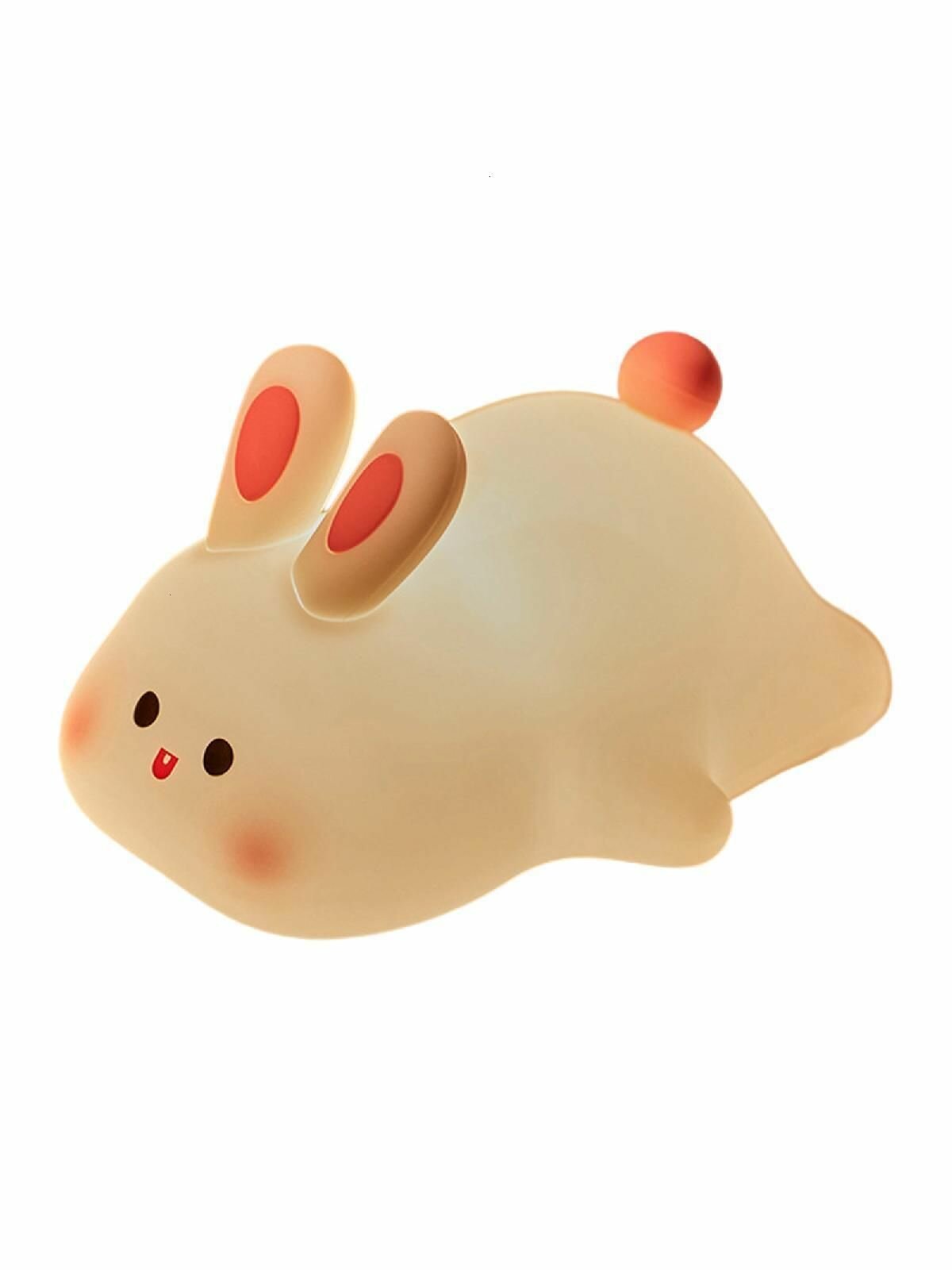 Ночник, Силиконовая лампа Big face Rabbit Силиконовый ночник для лежащего кролика-обычная модель