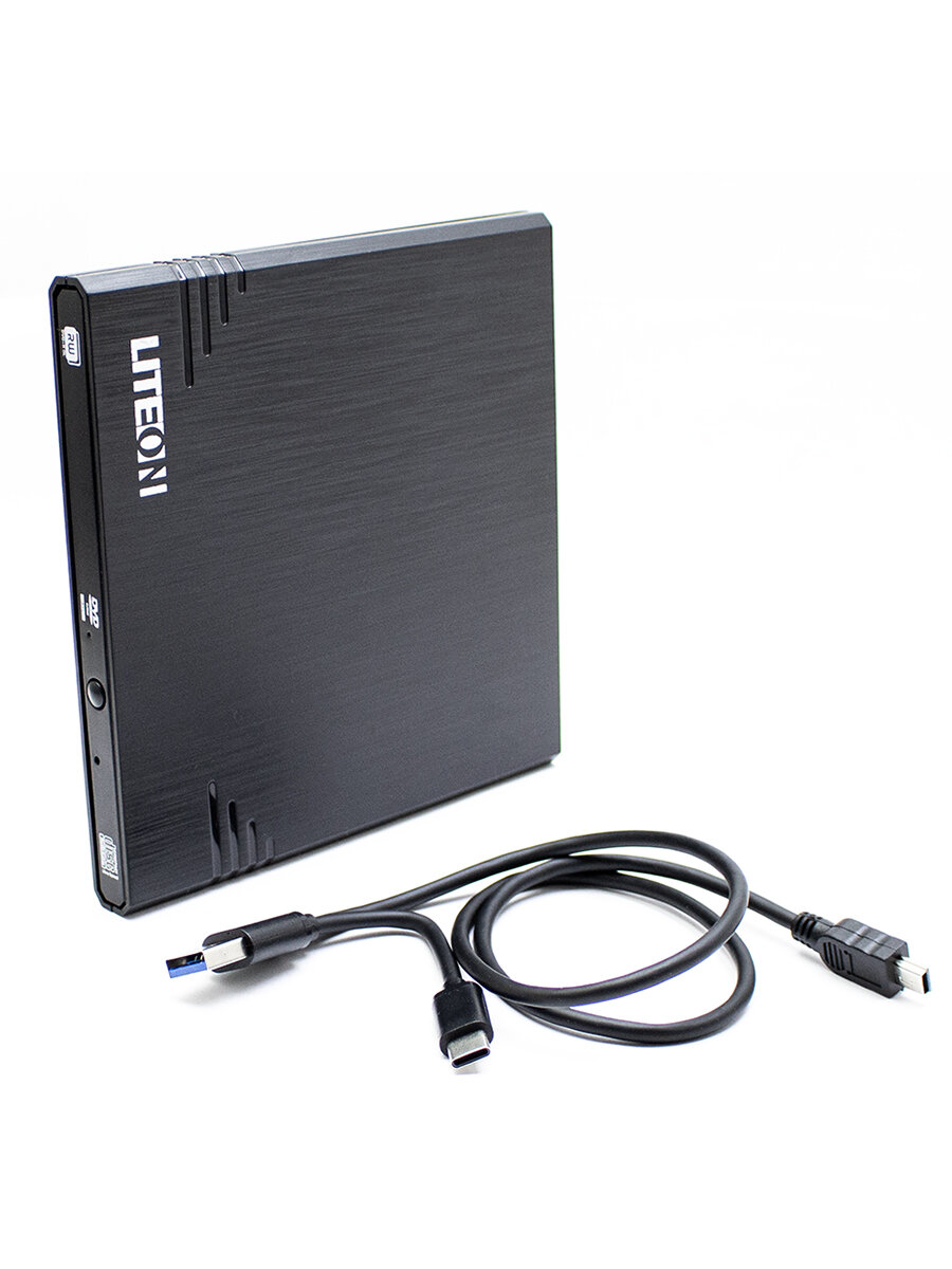 Внешний USB2.0 DVD-RW привод Lite-On eBAU108-11 USB и USB Type-C черный
