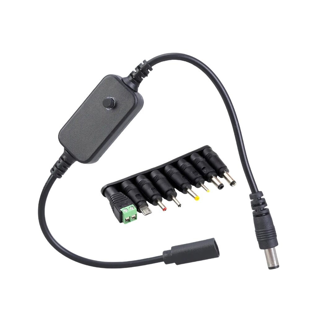 Кабель для быстрой зарядки Type C с регулируемым напряжением 5V 9V 12V 10W, 8 разъемов для роутеров и камер