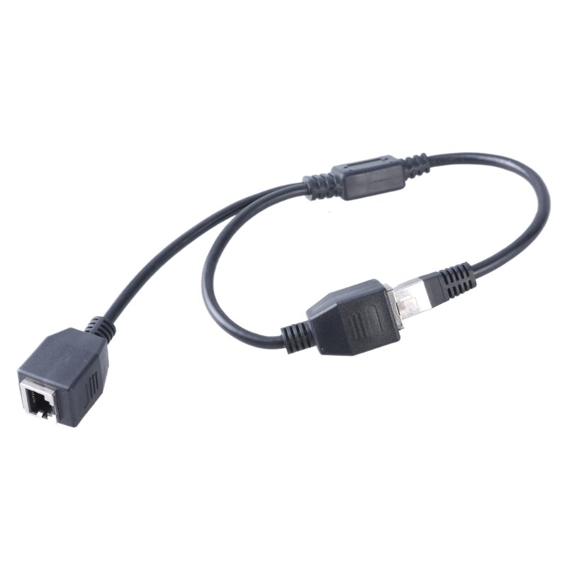 Ethernet-Разветвитель RJ45 от 1 пары до 2 Розеток Ethernet-Разветвитель Кабель-Адаптер для Локальной сети Ethernet Удлинитель 35 см/13,78 дюйма