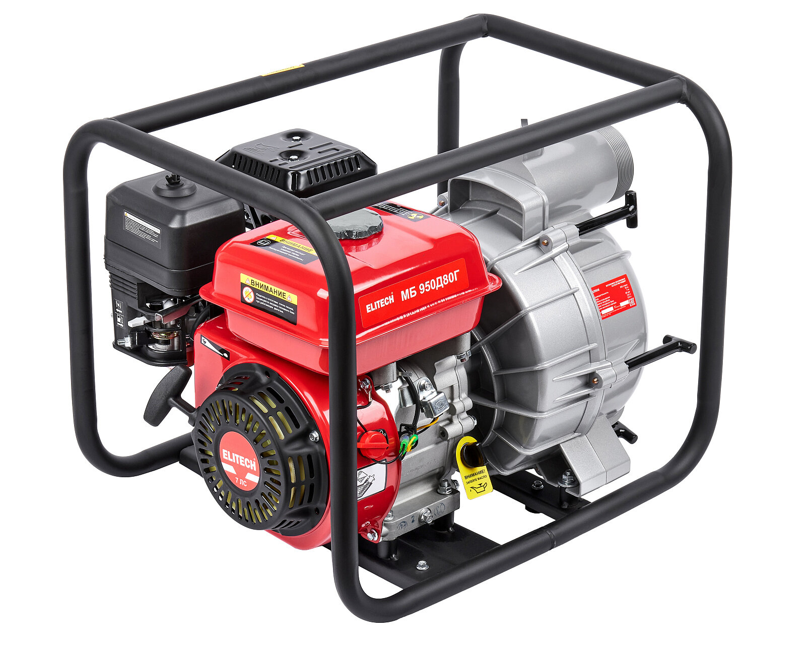 Мотопомпа бензиновая МБ 950 Д 80 Г ELITECH для загрязненной воды