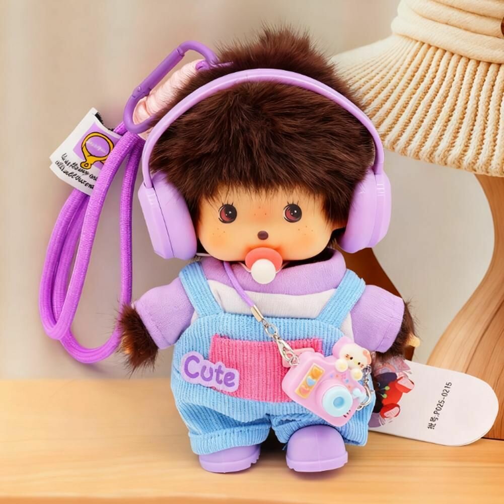 Мягкая кукла Монки со сменной одеждой, плюшевый брелок для авто и сумок
