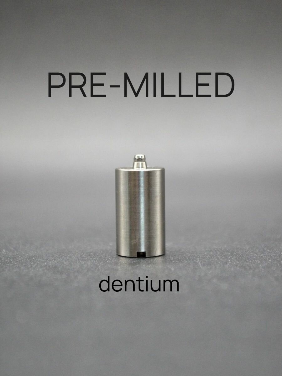 Pre-milled абатмент совместимый с системой дентиум, титан, 1 штука