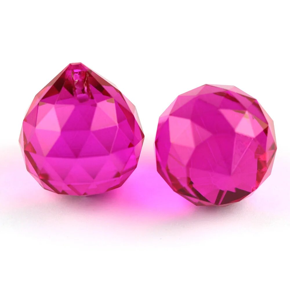 Хрустальные подвесные шары K9 15-40 мм Розовый, 20mm 2pcs, rose