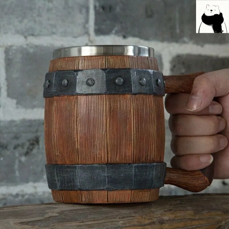 Кружка "Имитация деревянной бочки", 600 мл, 1 шт